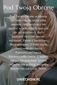 Modlitwa „Pod Twoją Obronę” – Uniechów